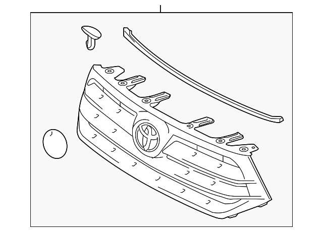 2011-2013 Toyota Highlander Upper Grille 53101-0E020 | Toyota Parts Center