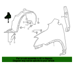 2017-2022 Chevrolet Trax Fender Bracket - Driver's Side (LH) 42334479 ...