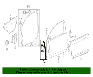 2016-2023 Honda Front Seal 72376-TG7-A02 | Genuine Honda Parts