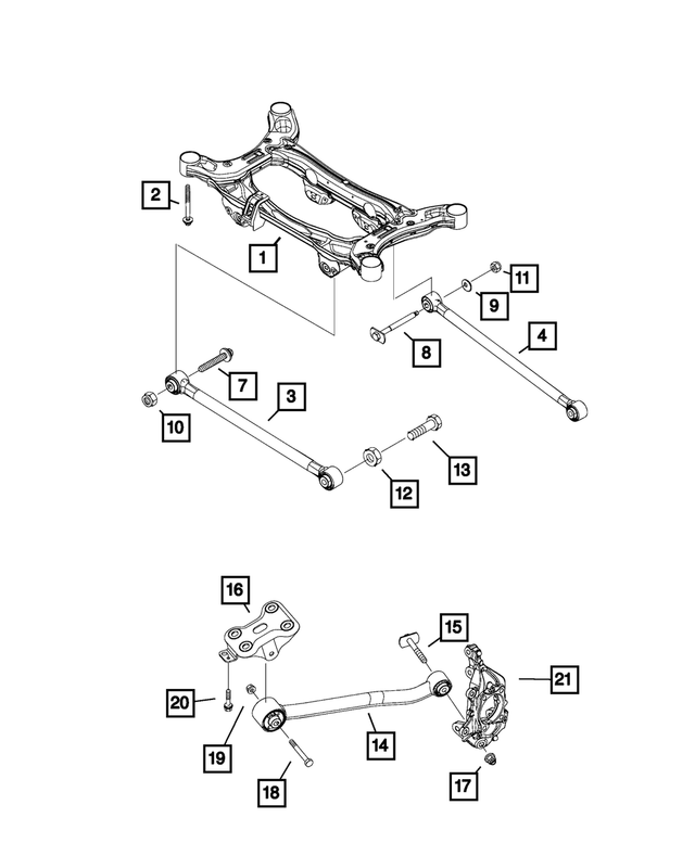 2015-2022 Jeep Renegade Rear Lateral Link Assembly 68246746AA | Mopar ...