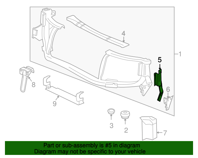 Genuine Reinforcement for 2005-2009 Saab 9-7x | Part# 15032353 | Over ...