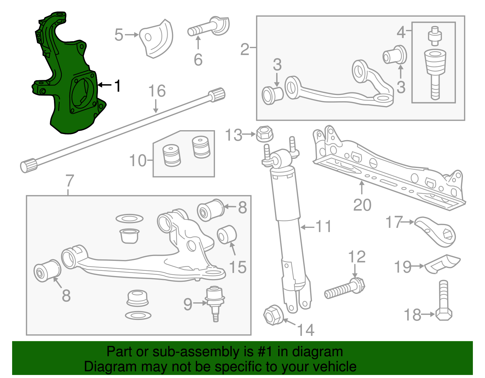 2011-2019 GM Steering Knuckle 84045103 GM | GMPartsDirect.com