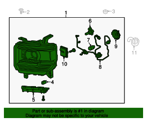 2015-2020 GM Passenger Side Headlamp Assembly 84388593 GM ...