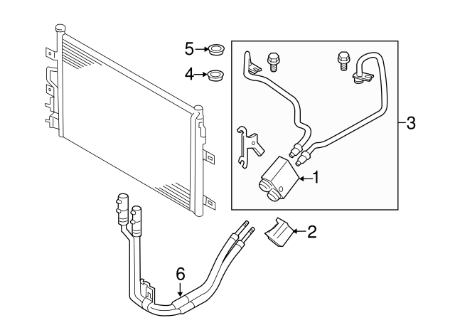 DB5Z-7R081-S - Automatic Transmission Oil Cooler Tube 2011-2019 Ford ...