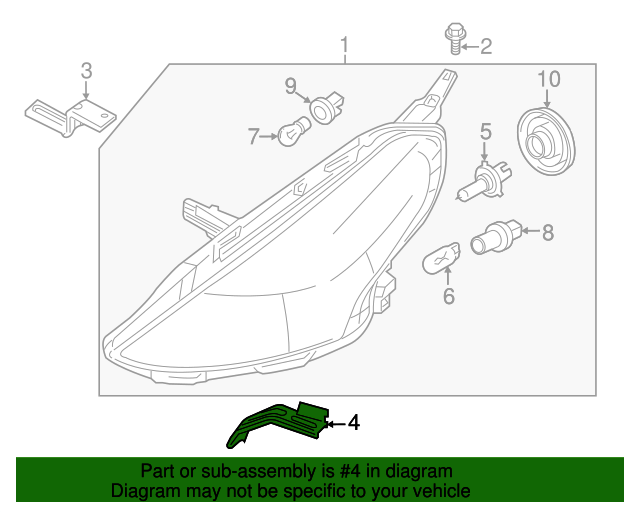 26092-9KK0A - Headlight Bracket 2015 Nissan Versa | AutoNationParts.com