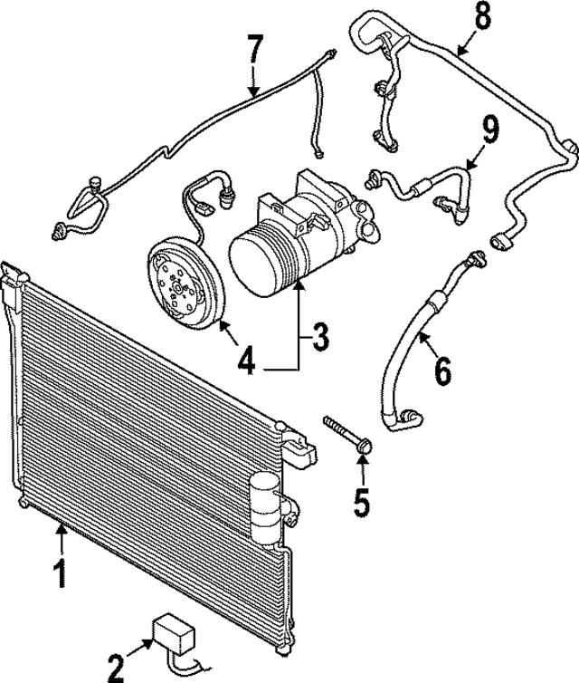 2022-2024 Nissan Frontier Condenser Assembly 92100-9BU0B | Schomp Nissan