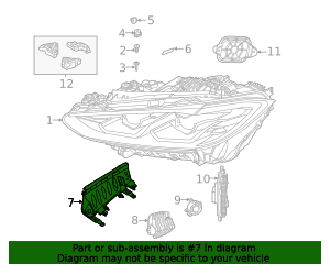 Genuine Headlight Bracket for 2021-2025 BMW | OEM Part# 63-11-9-851-055 ...