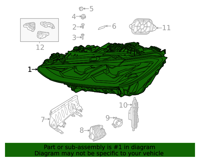 63-11-9-851-039 - Lens & Housing 2021-2024 BMW | Braman BMW & MINI Parts