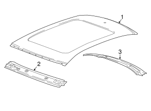 2016-2020 Cadillac CT6 Roof Front Header Panel 84284610 GM ...