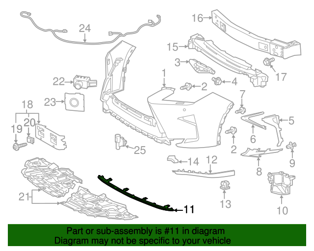 52411-0E020 - Guard - 2016-2019 Lexus | My L Parts