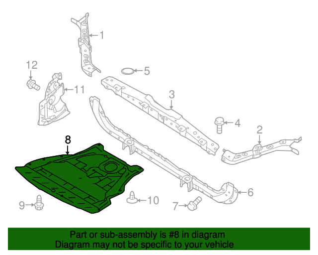 2017-2022 Nissan Rogue Sport Under Cover 75890-6MA0A | OEM Parts Online