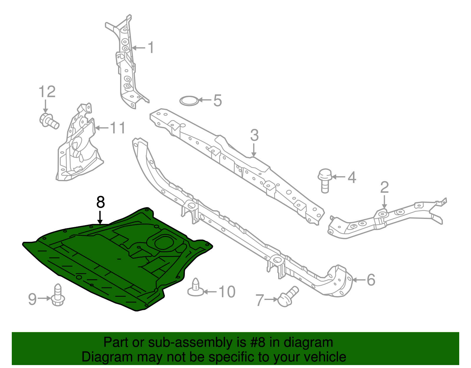 2017-2023 Nissan Under Cover 75890-6MA0A | OEM Parts Online