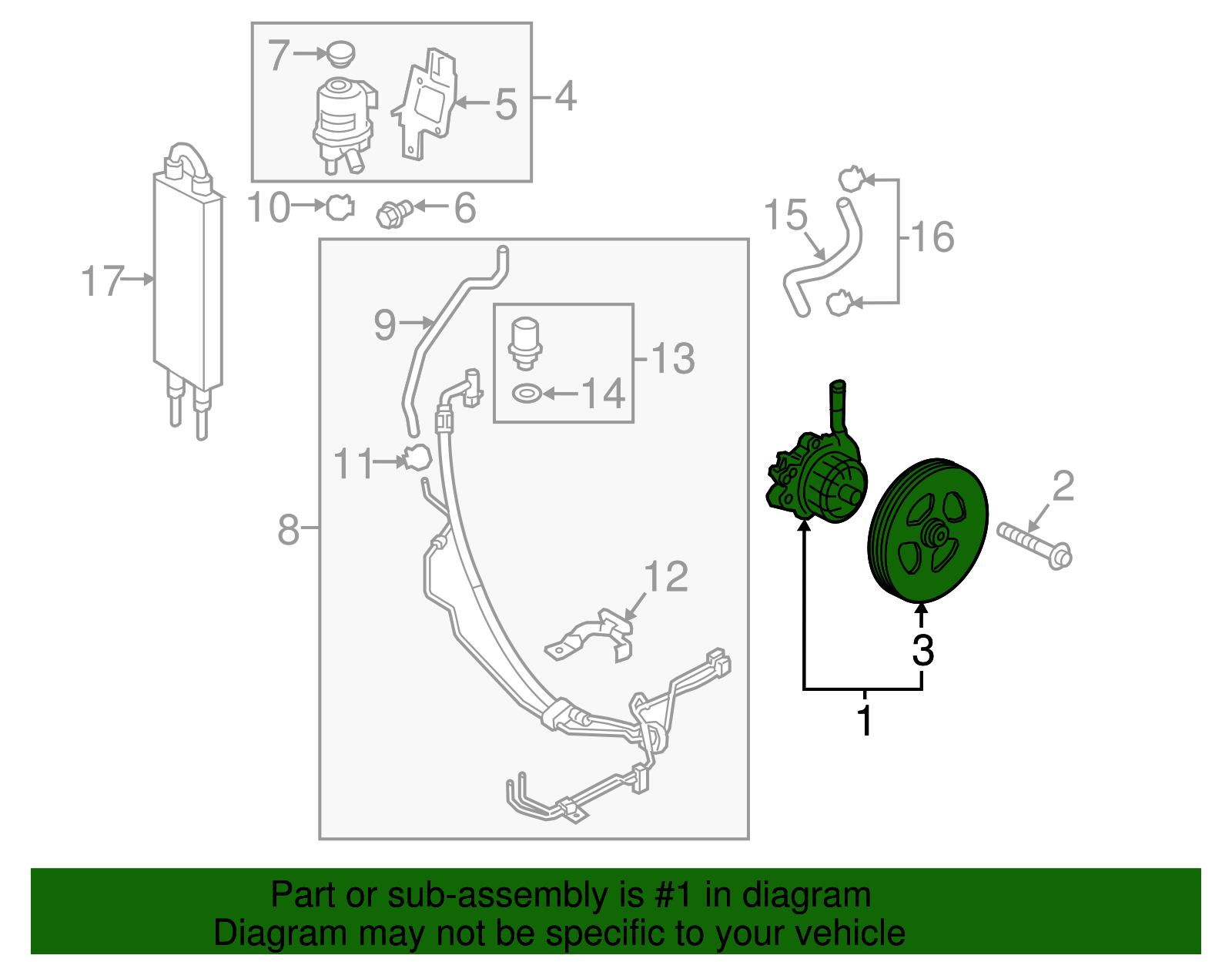 2016-2024 Nissan Power Steering Pump 49110-EZ30B | Nissan RVA