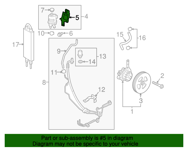 49190-EZ30A - Reservoir Tank Mount Bracket - 2016-2023 Nissan | Nissan ...