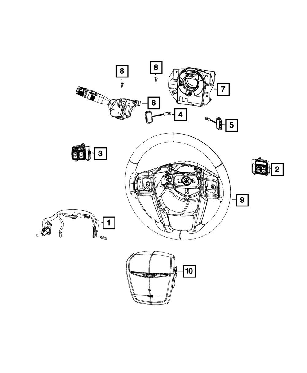2008-2020 Mopar Steering Angle/Clock Spring Assembly Sensor 68459489AA ...
