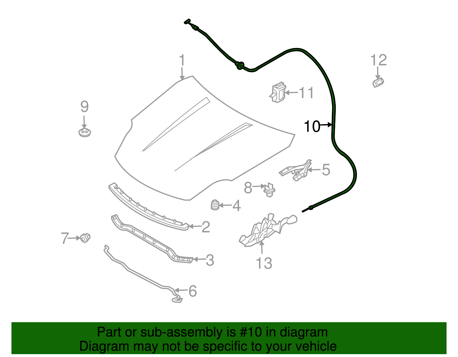 2003-2009 Nissan 350Z Release Cable 65620-CF00A | Sullivan Brothers Nissan