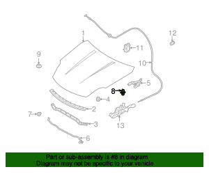 2003-2023 Nissan Support Rod Holder 65722-JN20A | OEM Parts Online