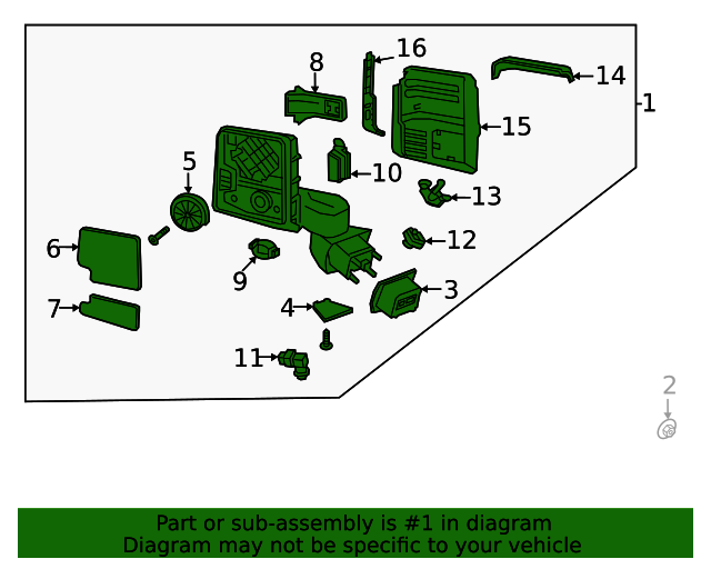 2020-2023 GM Black Passenger Side Door Mirror 84879445 GM ...