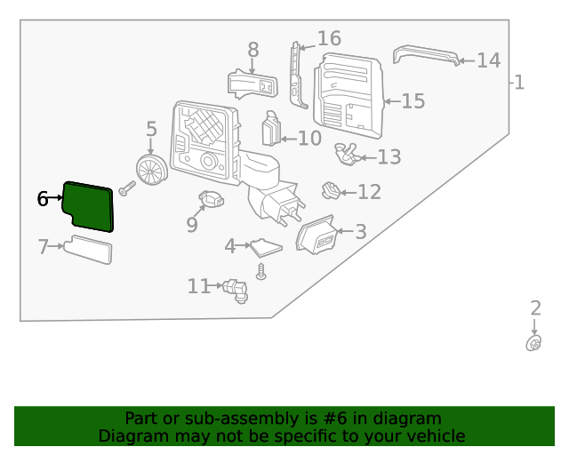 84301409 - Passenger Side Door Mirror with Glass and Backing Plate ...