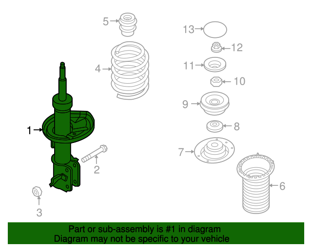2004-2011 GM Strut 96980827 | GMPartsDirect.com