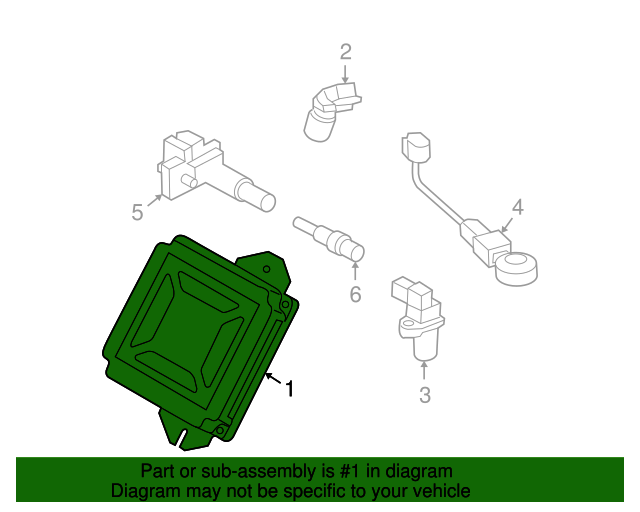 22611BC05A - Engine Control Module - 2008-2009 Subaru | World OEM Parts ...