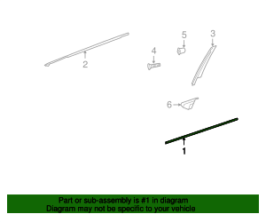 204-720-01-80 - Body Side Molding 2008-2014 Mercedes-Benz | Mercedes ...