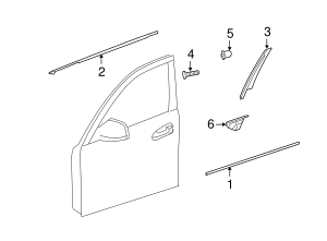 2008-2014 Mercedes-Benz Door Belt Molding 204-725-32-65 ...