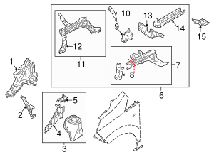 2013-2021 Nissan NV200 Side Member Rail Outer End G51F1-3LMMA | Parts ...
