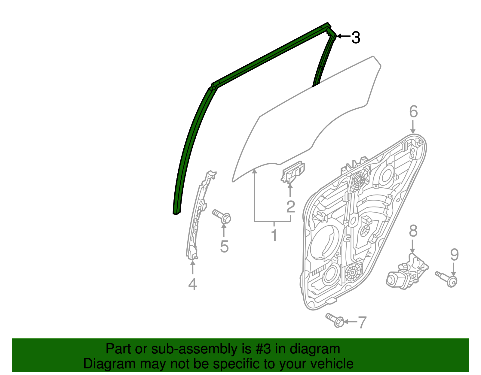 83530-D3000 - High-Quality Window Channel for 2016-2021 Hyundai Tucson ...