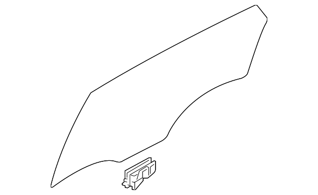 Genuine Door Glass for 2016-2021 Hyundai Tucson | Part# 83420-D3010 ...