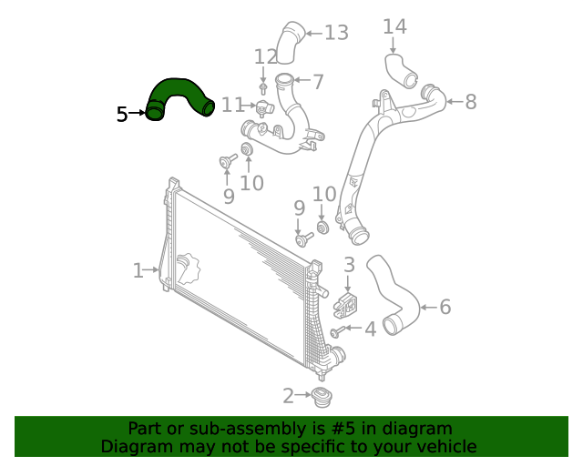 2019-2023 Audi Q3 Inter-Cooler Hose 5QF-145-834 | OEM Parts Online