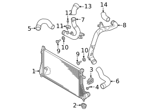 5Q0-145-828-A - Turbocharger Intercooler Pipe 2019-2024 Audi ...