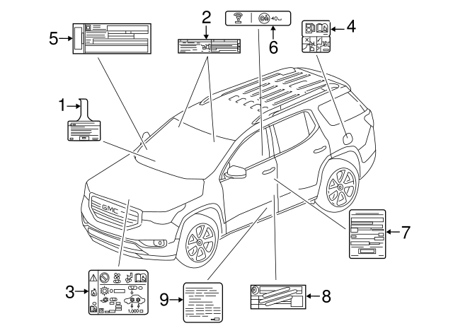 2017-2024 GM Air Conditioning System Information Label 84468779 GM ...