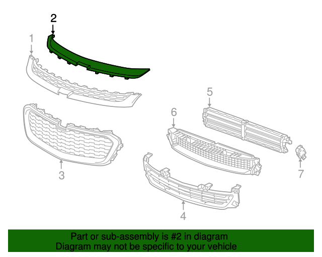 2014-2016 Chevrolet Radiator Air Upper Deflector 22995175 | OEM Parts ...