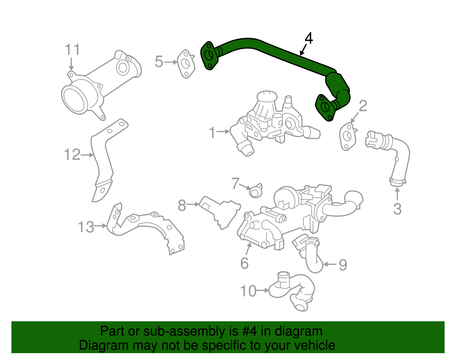 2017-2019 Jaguar Egr Tube AJ813338 | OEM Parts Online