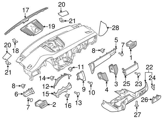 2015-2020 Porsche Macan Side Cover 95B-857-176-B-5Q0 | Sunset Porsche Parts