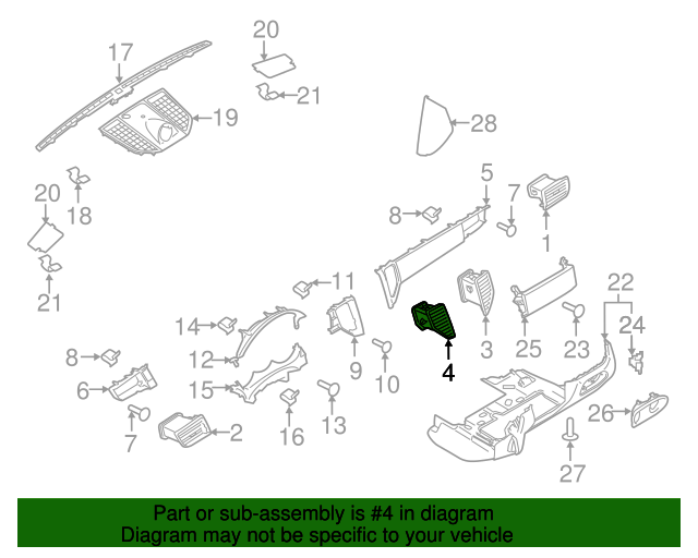 2016-2018 Porsche Macan Center Outlet 95B-819-201-D-G0B | Porsche Marin