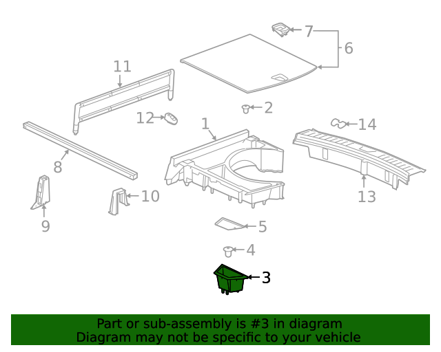 2019-2022 Chevrolet Blazer Compartment Box 84584262 | GMPartsDirect.com