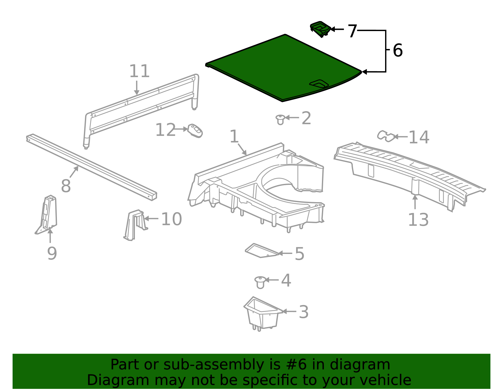 2019-2024 GM Black Load Floor Trim Panel 84703372 GM | GMPartsDirect.com