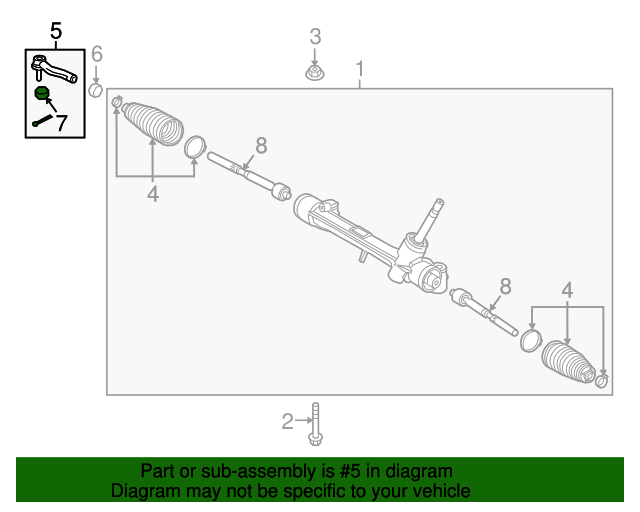 2016-2024 Toyota Outer Tie Rod 45047-49195 | Toyota Parts Delivered