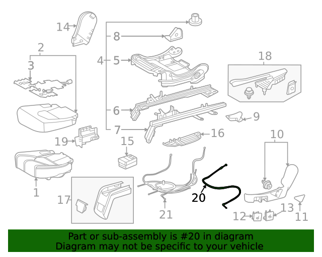 2020-2024 Toyota Highlander Control Cable 72210-0E080 | OEM Parts Online