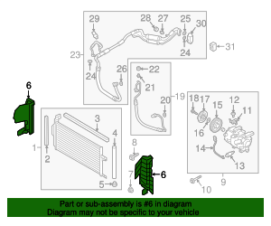 2018-2020 Hyundai Elantra GT Radiator Support Air Deflector 29136-G3300 ...