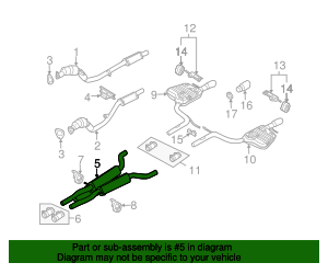 4F0-253-409-N - Exhaust Muffler 2006-2010 Audi | Audi OEM Parts