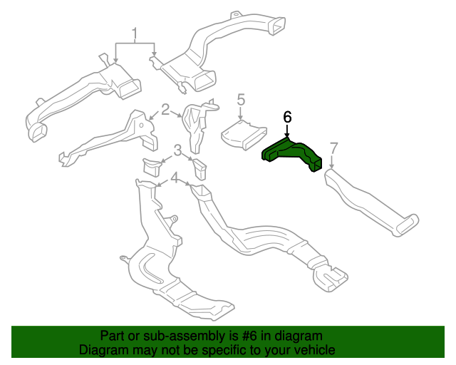 2012-2021 BMW Heater duct, rear, intermediate piece 64-22-9-207-331 ...