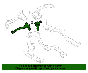 51-45-9-205-386 - Instrument Panel Air Duct 2012-2021 BMW ...