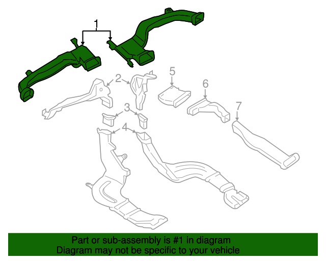64229218496 - 2012-2020 BMW Outlet Duct (64-22-9-218-496) | BMW of ...
