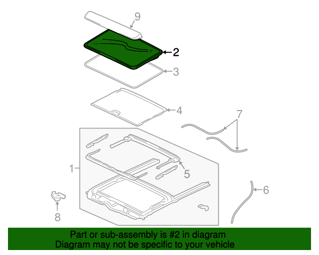 2005-2018 Ford Sunroof Glass CM5Z-54500A18-A | Blue Springs Ford Parts