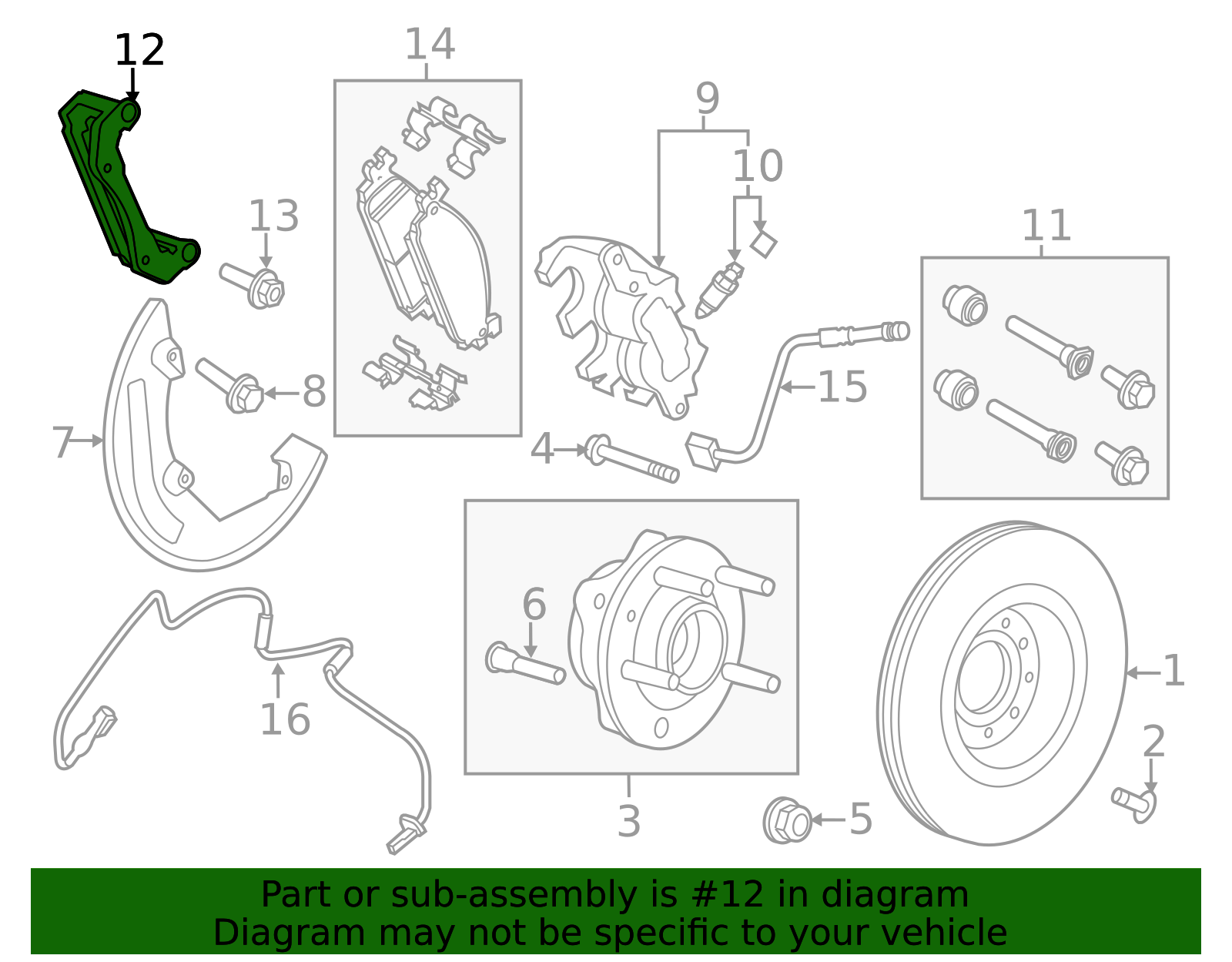 GB5Z-2B292-A - Caliper Support - 2013-2019 Ford | Sunrise Ford Parts