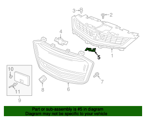 23368277 - Front Grille RS Emblem 2016-2020 Chevrolet | AutoNation Parts