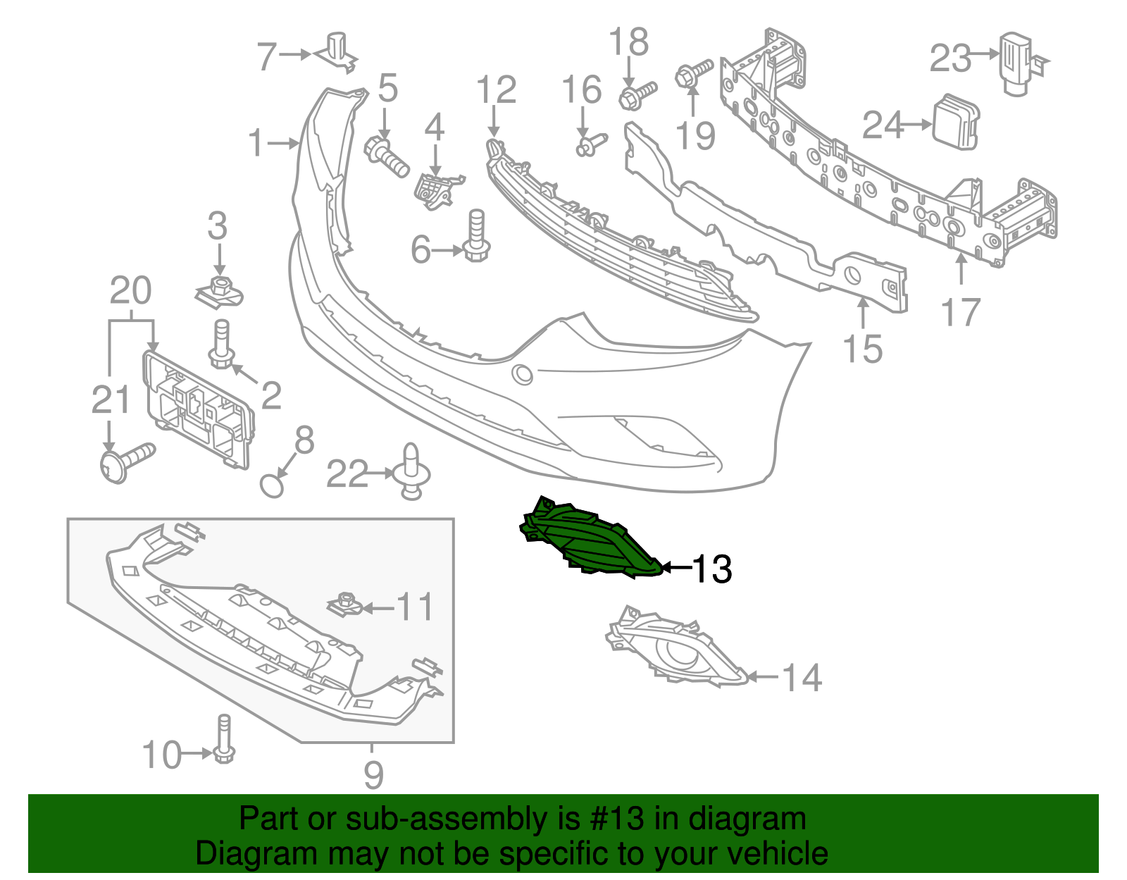 2014-2017 Mazda 6 Outer Grille GHP9-50-C21A | OEM Parts Online